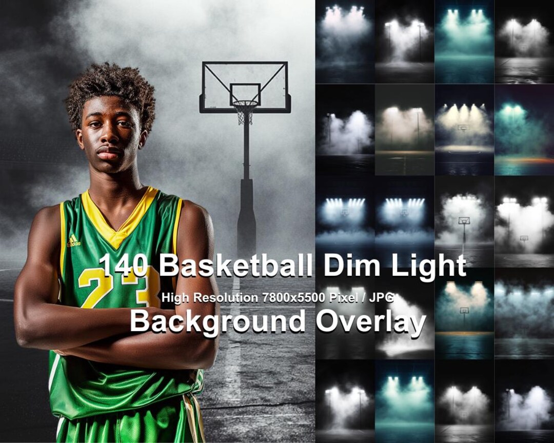 Basketball Stadium Photo Backgrounds: Dim Light Sports Overlays ...