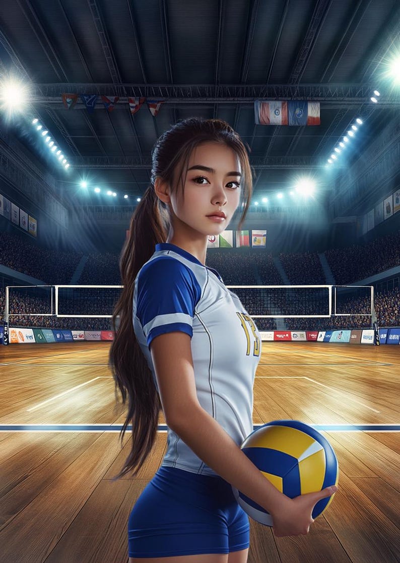Volleyball Arena Backgrounds: 140 Sports Photo Overlays (digital ...