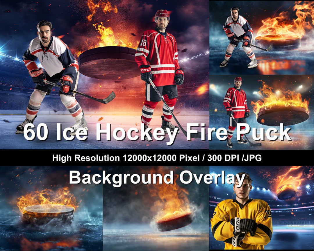 60 Ice Hockey Puck With Fire Images for Sports Photo Backgrounds ...