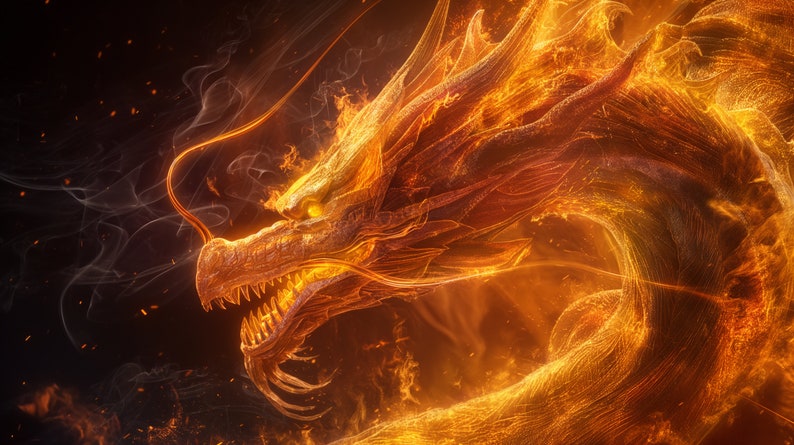 70 Vintage Fire Dragon Themed Images for Sports Photo Backgrounds ...