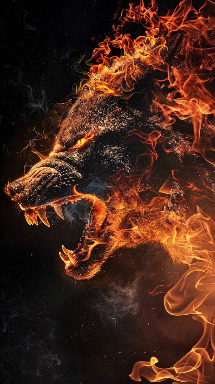 50 Werewolves Fire Themed Images for Sports Photo Backgrounds ...
