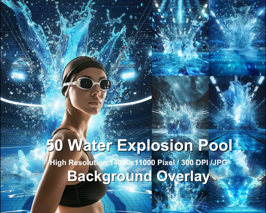 Water Explosion Pool Digital Backdrop: Sports Photography (digital ...