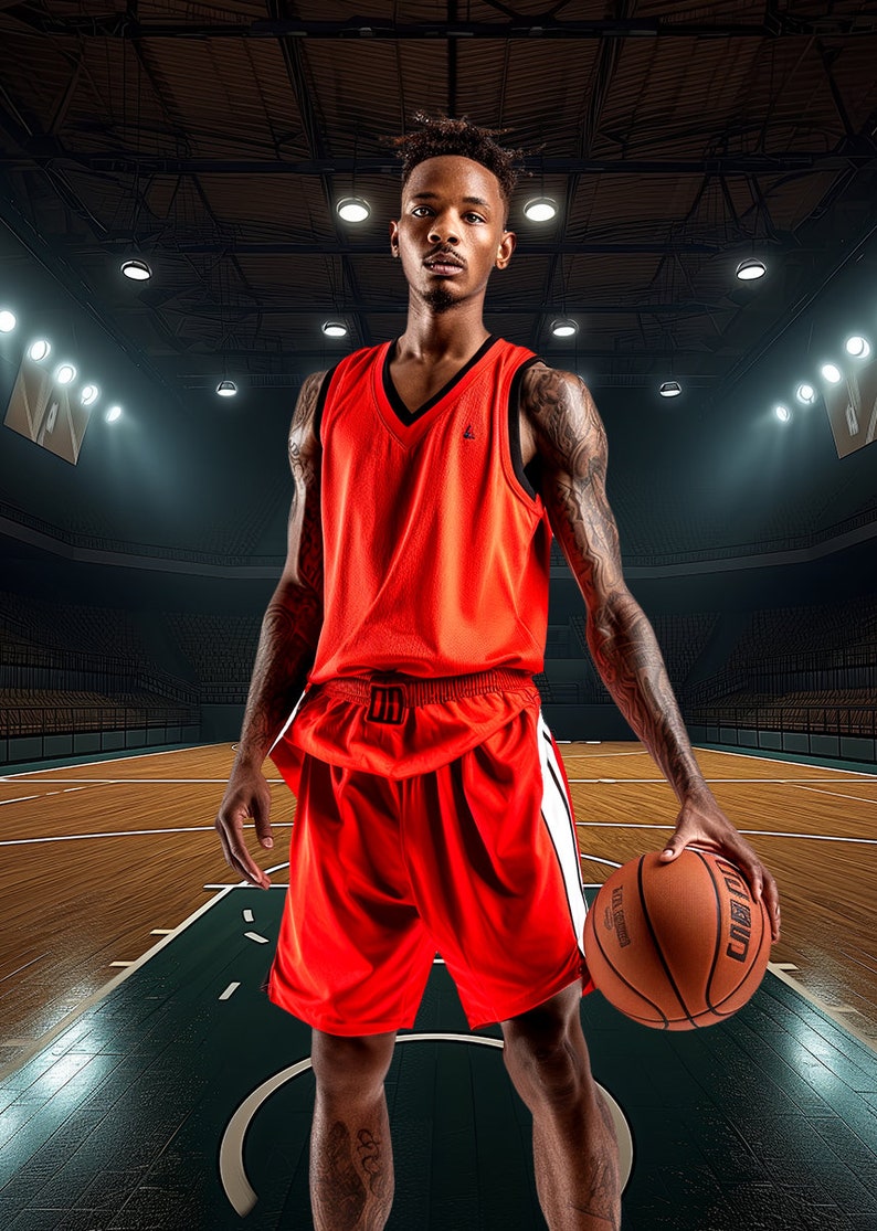 Basketball Stadium Photo Backgrounds: Photoshop Overlays (digital ...