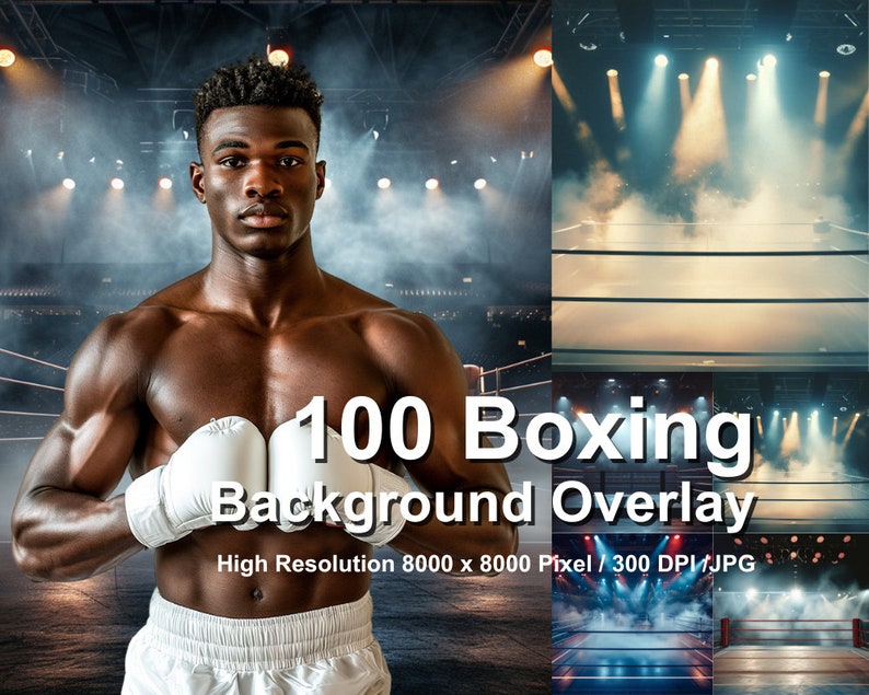 Boxing Stadium Photo Backgrounds: Sports Photography Overlays (digital ...