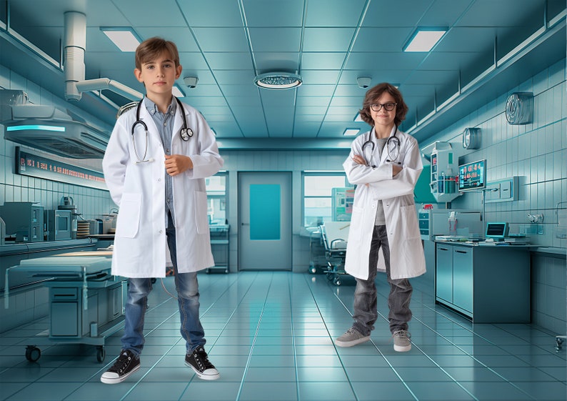 24 Hospital Scene With Medical Equipment Photo Backgrounds Digital ...