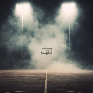 Basketball Stadium Photo Backgrounds: Dim Light Sports Overlays ...