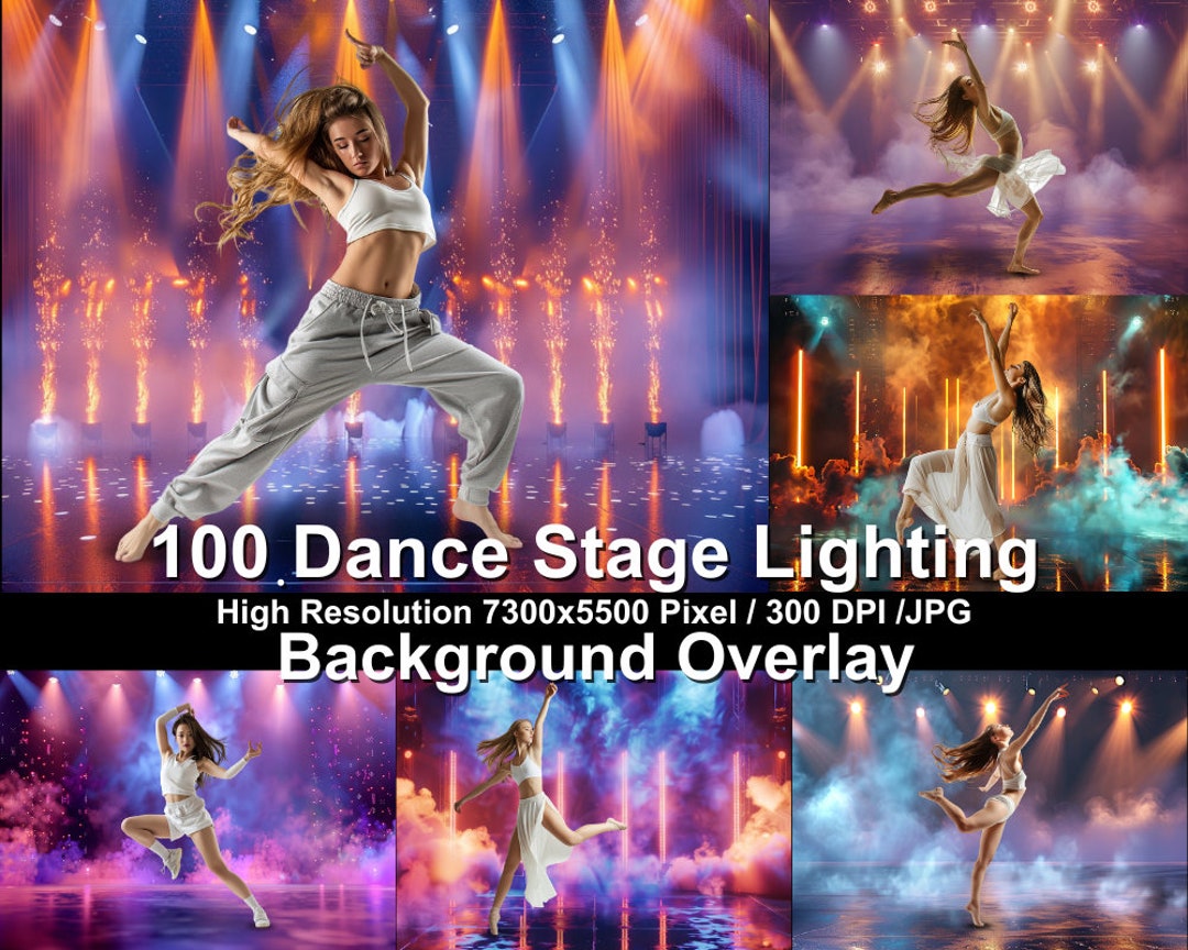 Dance Stage Photography Backdrops: Smoke & Lighting Effects (digital ...