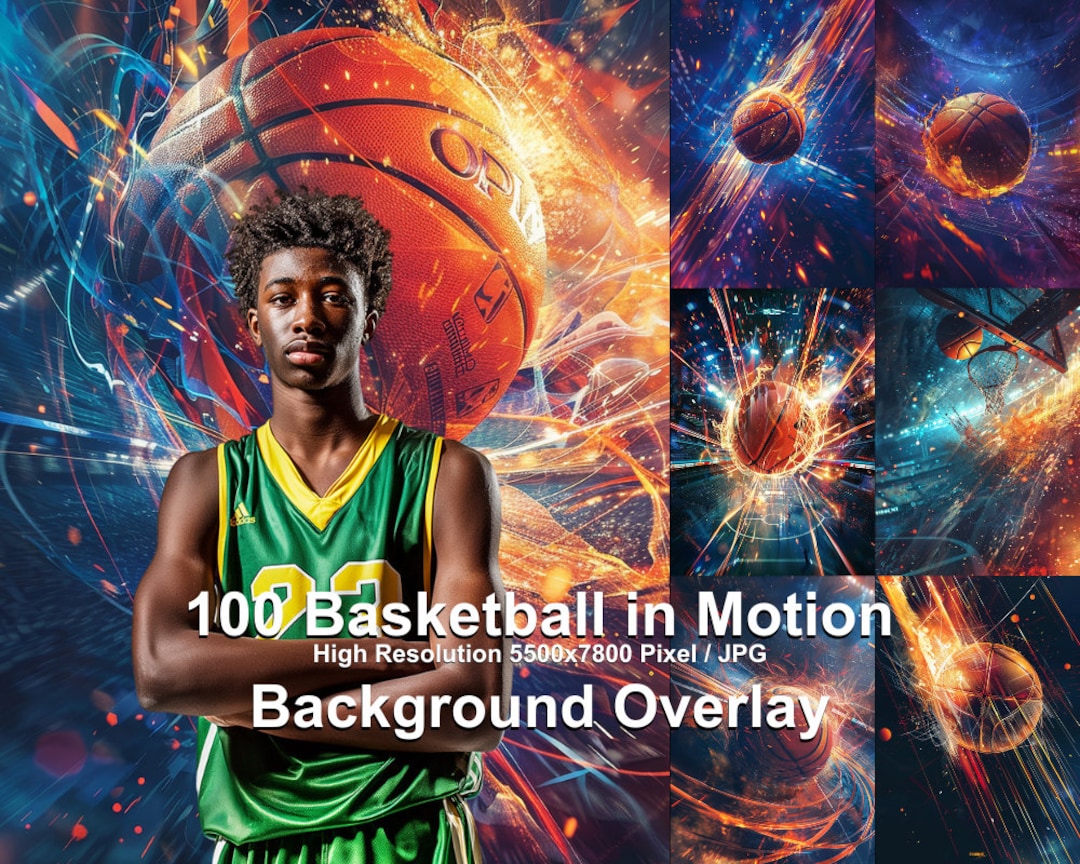 Basketball Motion Photo Overlays: Sports Photography Backgrounds ...