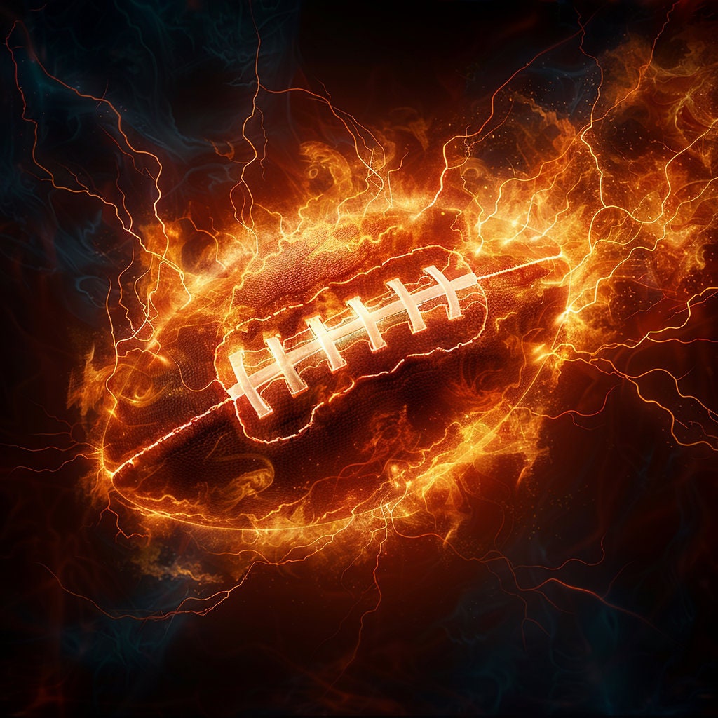 100 Lightning Football Photo Overlays: Sports Backgrounds (digital ...