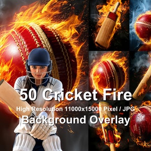 50 Cricket Fire-themed Images for Sports Photo Backgrounds, Featuring ...