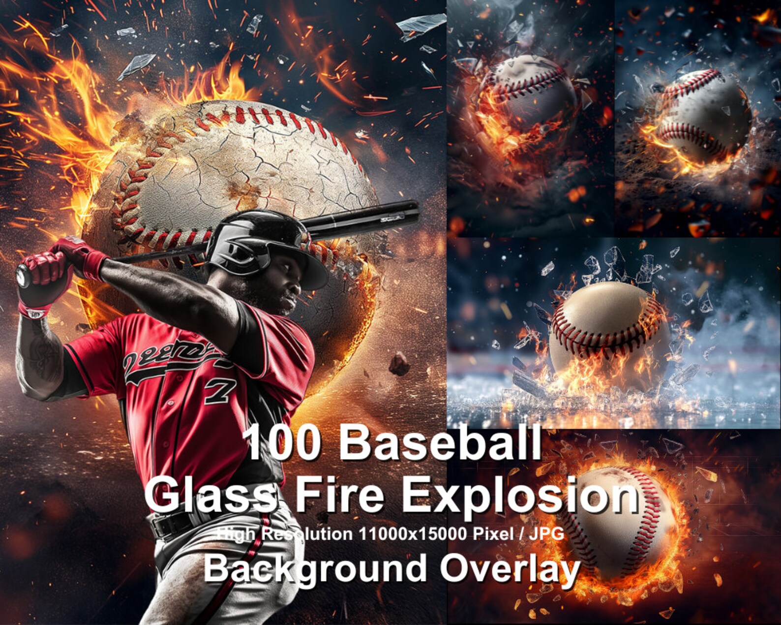 9-bundle Baseball Collection: Digital Backgrounds for Photoshop Edits ...