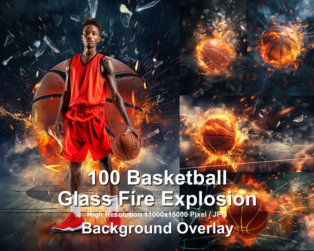 Collection of 100 Basketball Glass Fire Explosion -themed Images for ...