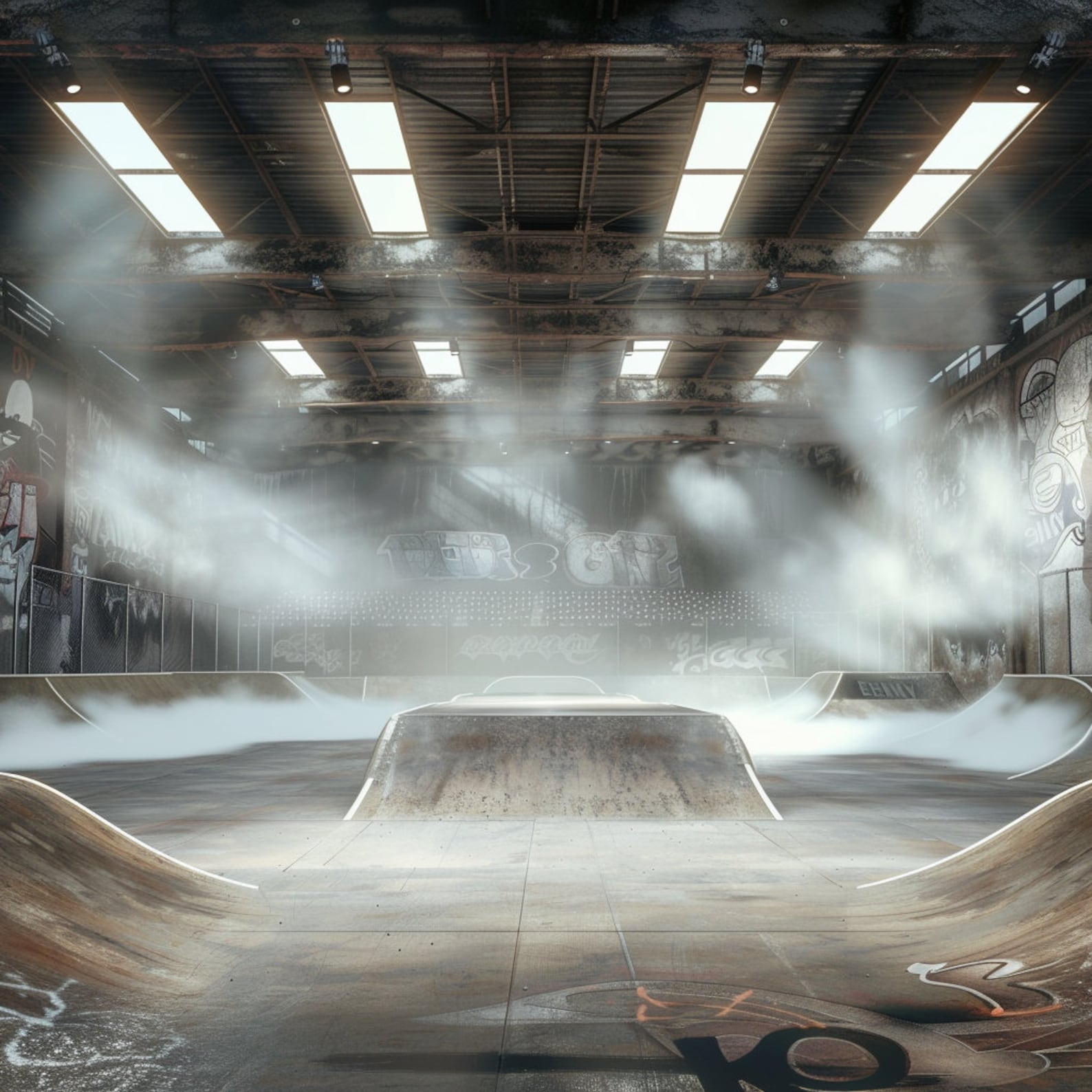 40 Urban Skate Park Fine Art Backdrops, Skate Park Digital Backdrop ...