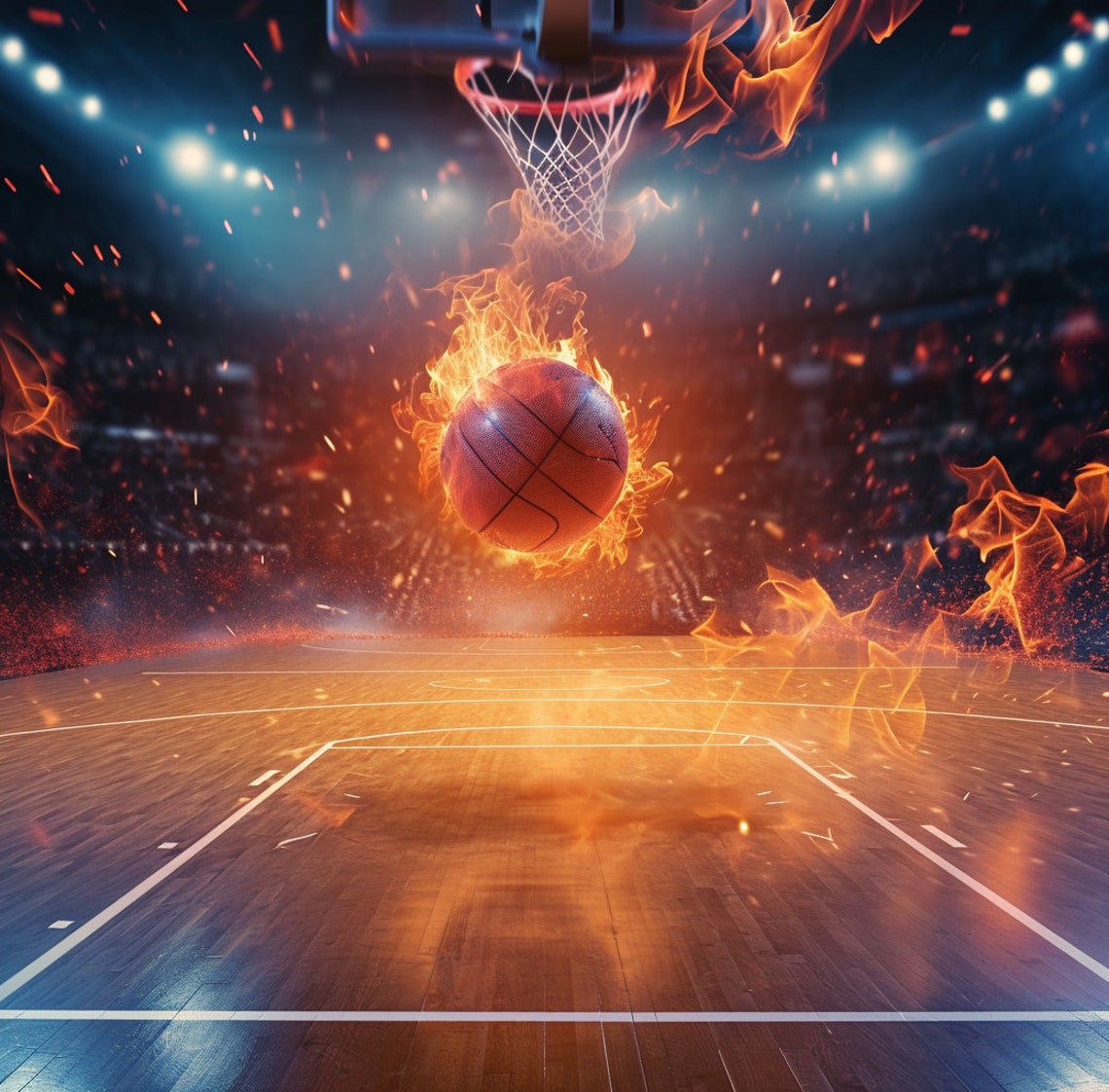 Collection of 20 Basketball-themed Images for Sports Photo Backgrounds ...
