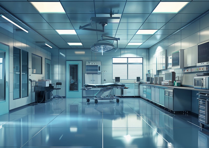 24 Hospital Scene With Medical Equipment Photo Backgrounds Digital ...