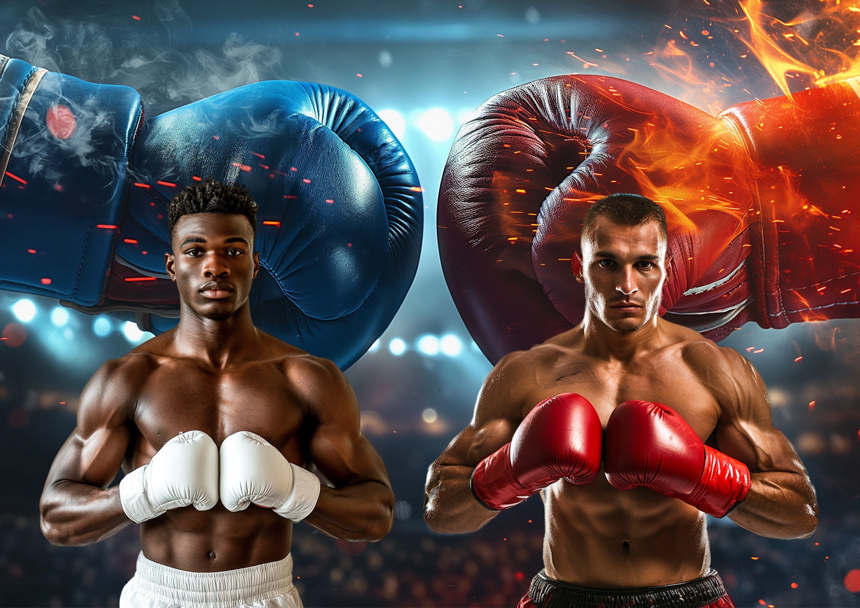 50 Boxing Gloves With Fire Themed Images for Sports Photo Backgrounds ...
