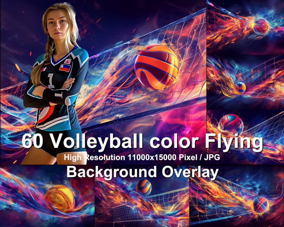 20 Volleyball Color Flying for Sports Photo Backgrounds, Featuring ...