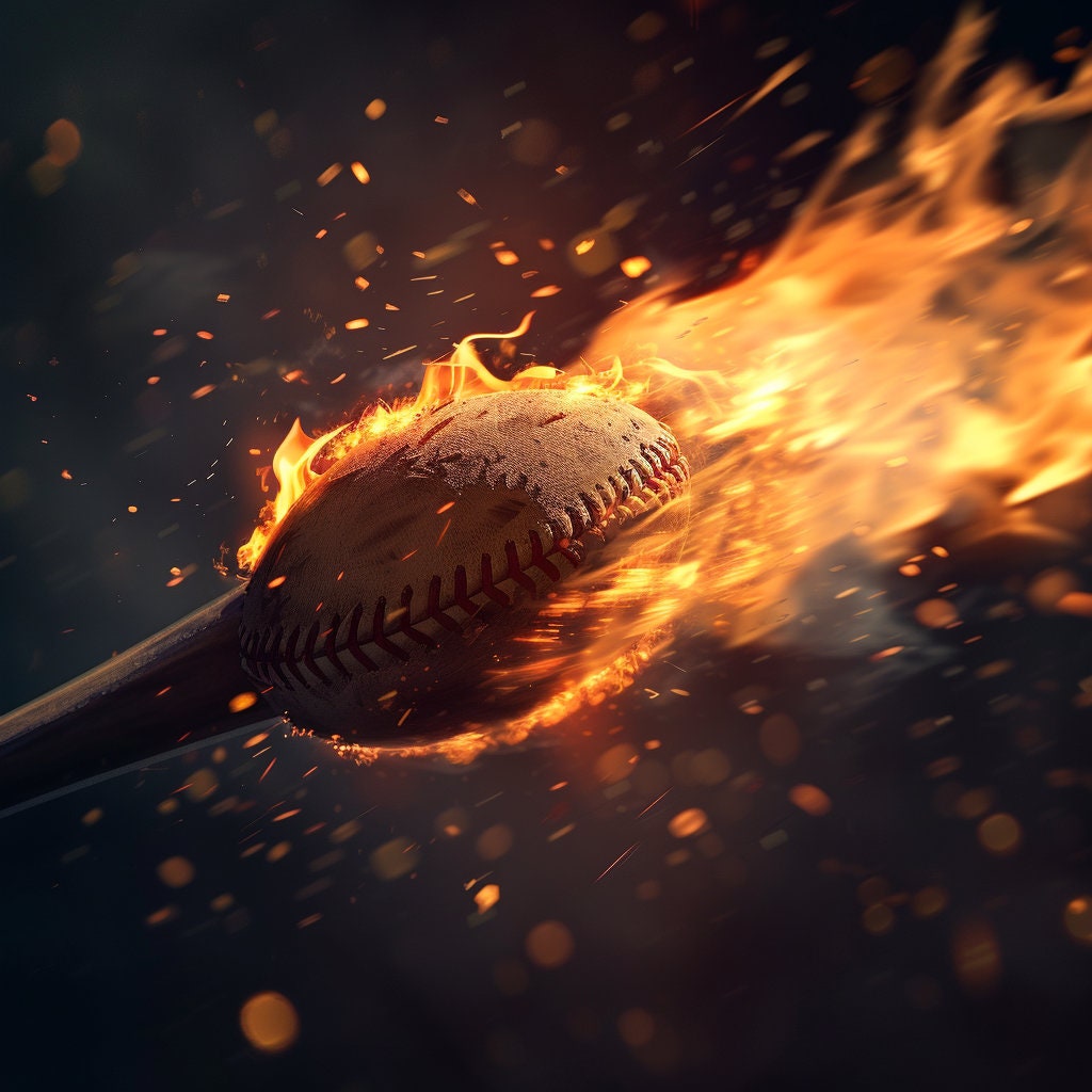 100 Fire Baseball Photo Overlays: Sports Photography Backdrops (digital ...