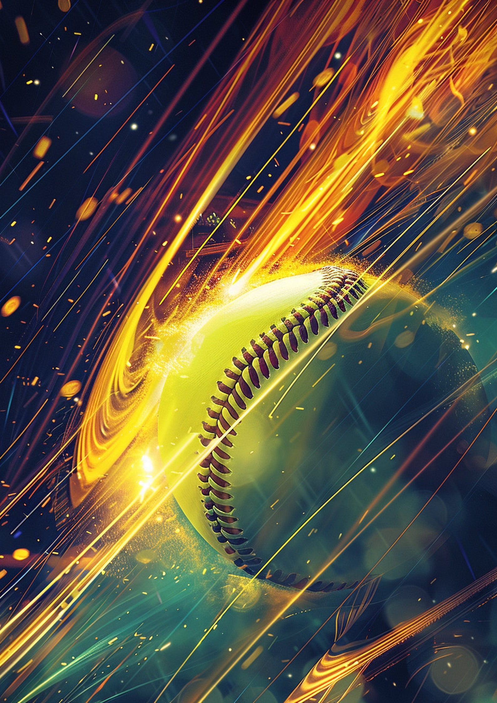 Softball Color Motion Backgrounds: 100 Sports Photo Overlays (digital ...