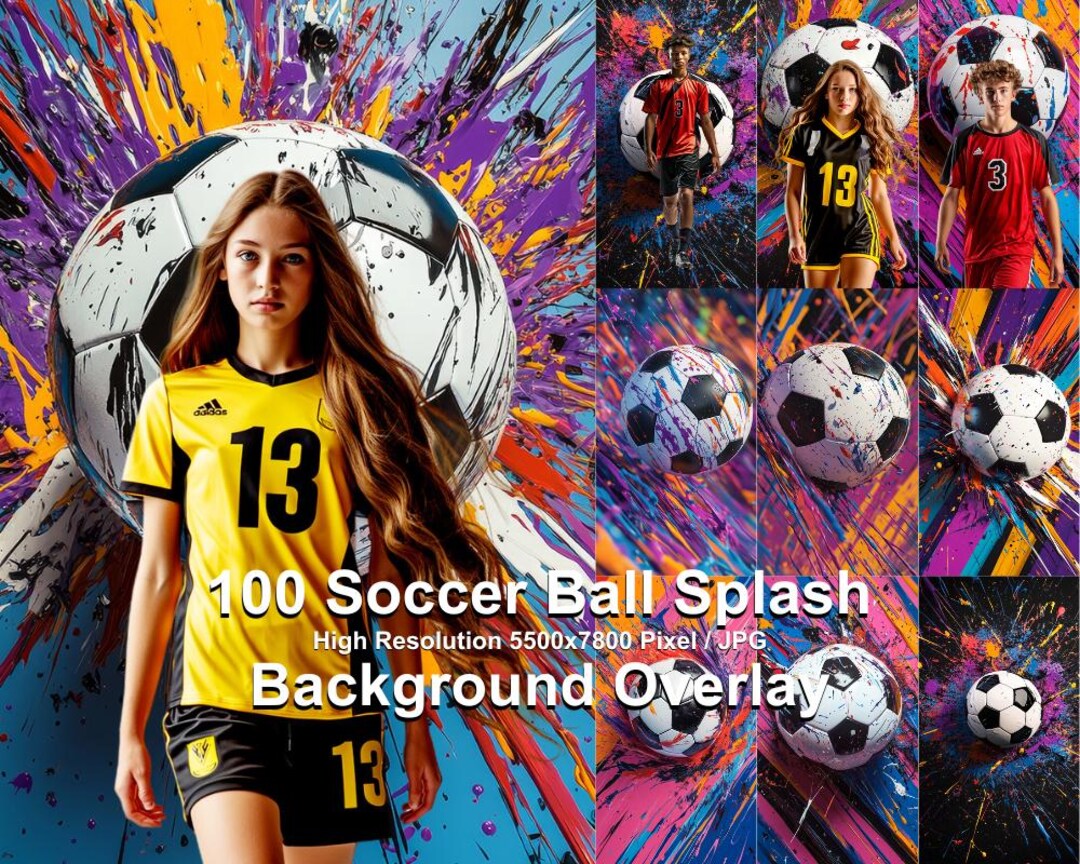 Soccer Splash Photo Backgrounds: 100 Photoshop Digital Backdrops ...