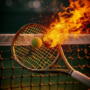 Fire Tennis Photo Backgrounds: 100 Photoshop Overlays (digital Download ...