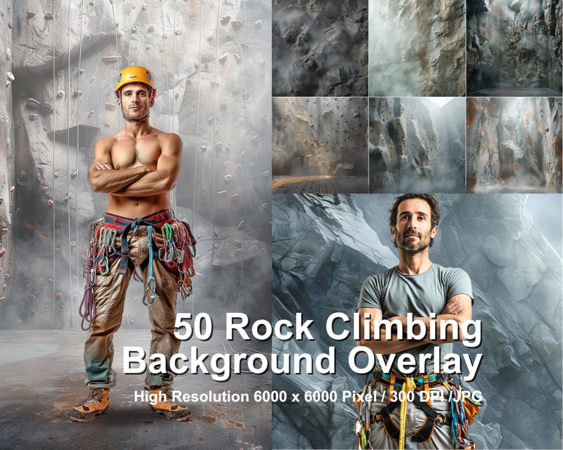 50 Rock Climbing-themed Images for Sports Photo Backgrounds | Digital ...