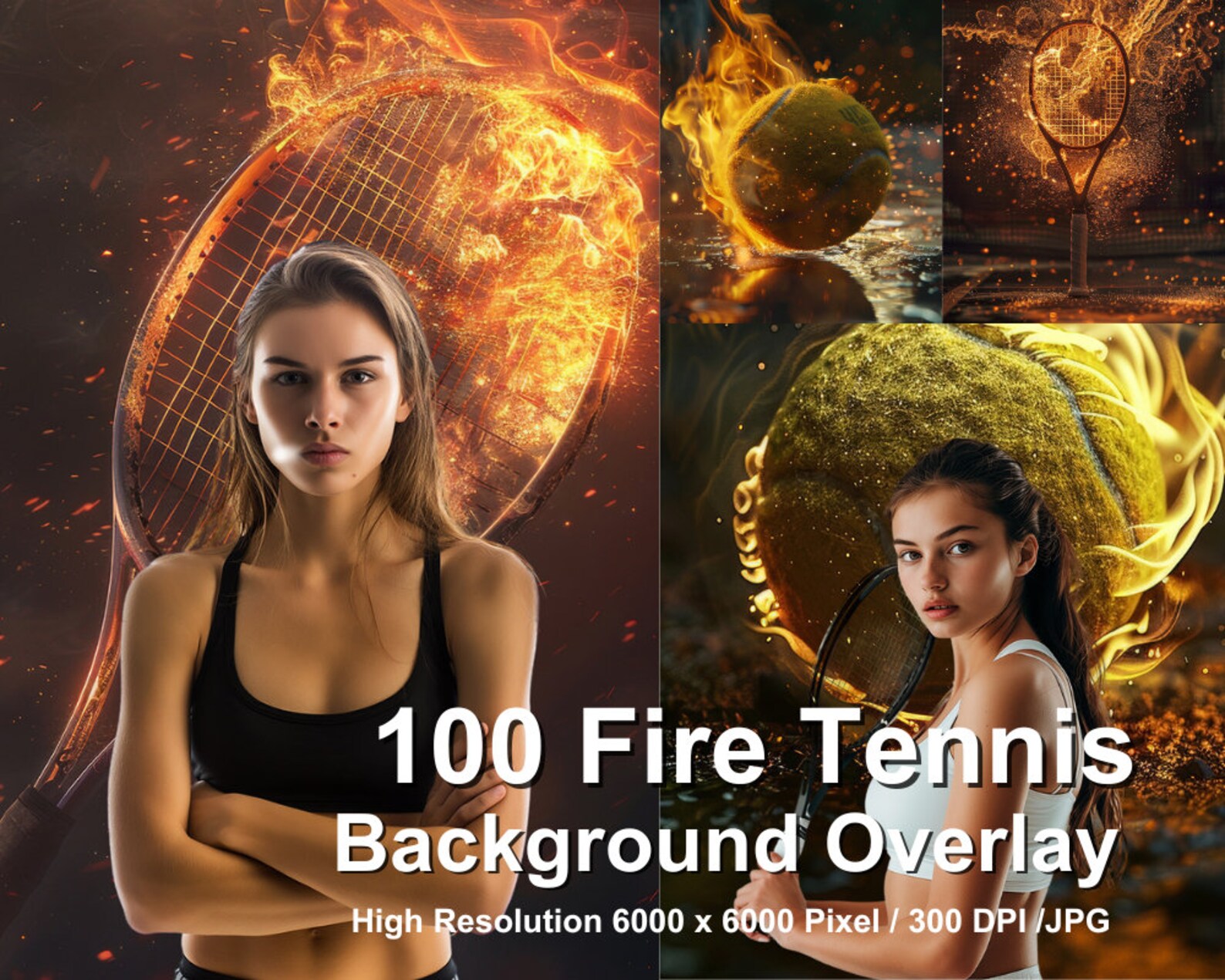 100 Fire Tennis-themed Images for Sports Photo Backgrounds, Featuring ...