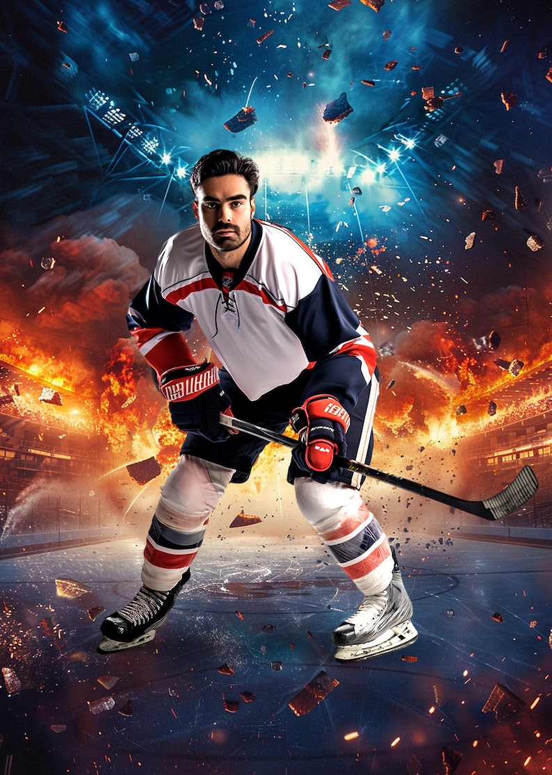 Cinematic Ice Hockey Photo Overlays: 100 Sports Backgrounds (digital ...