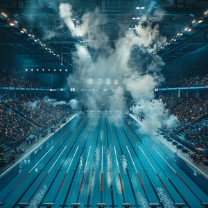 Swimming Arena Photo Backgrounds: 100 Sports Images (digital Download ...