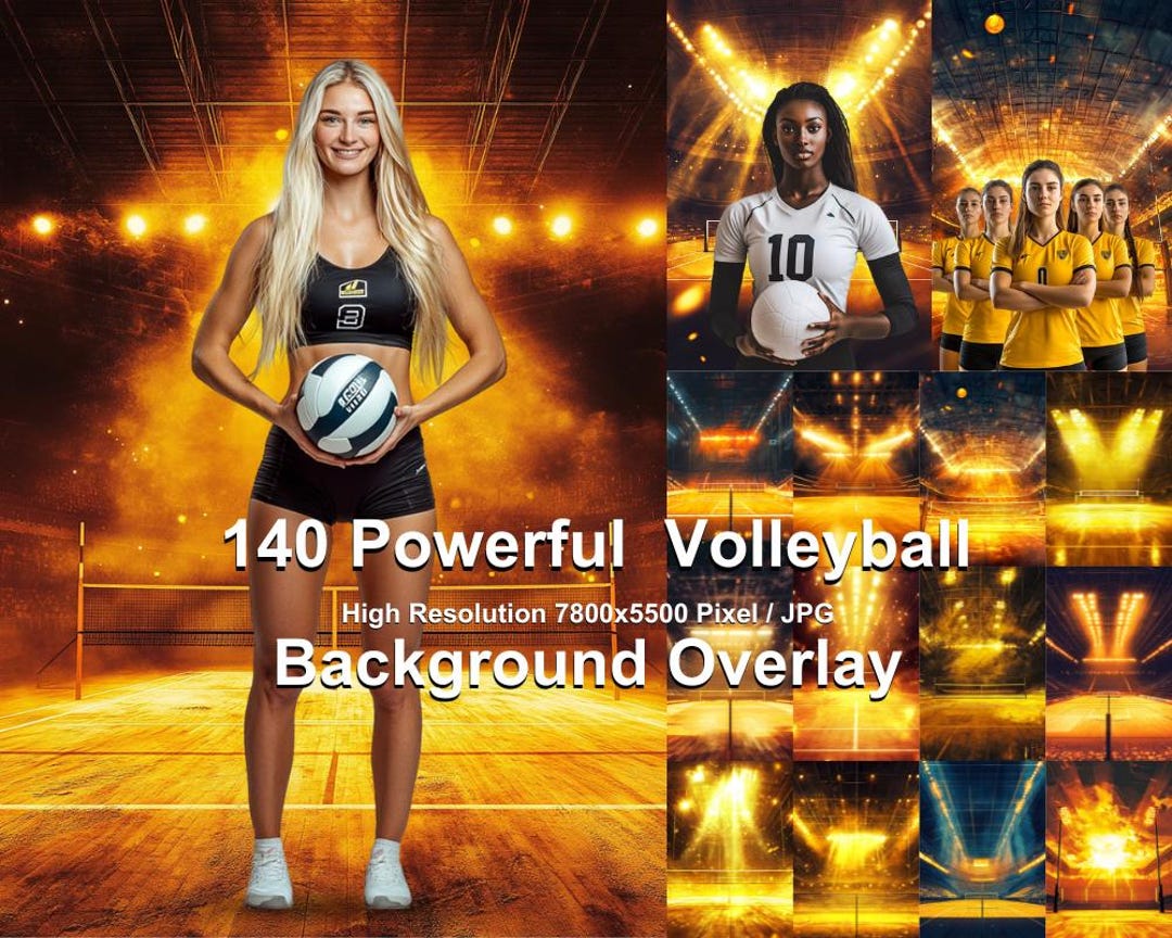 Volleyball Photo Backgrounds: 140 Yellow-themed Images (digital ...