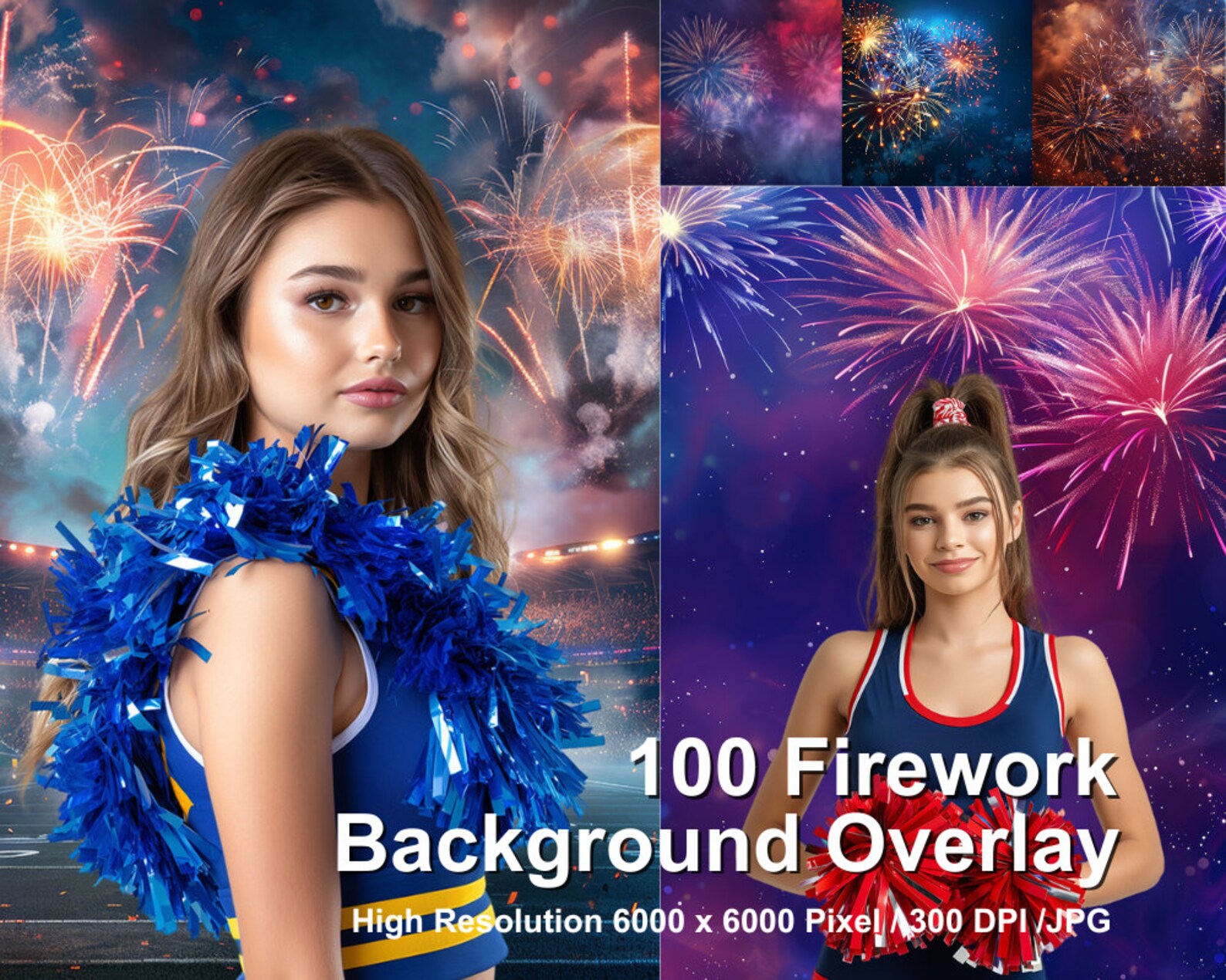 100 Firework Backdrop, Cheerleader Digital Backdrop, Dance Digital ...
