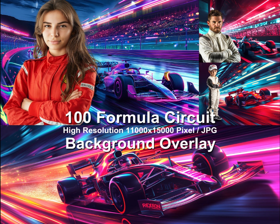 Formula Racing Photo Backgrounds: 100 Circuit Overlays (digital ...