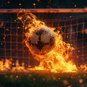 100 Soccer Fire-themed Images for Sports Photo Backgrounds | Digital ...