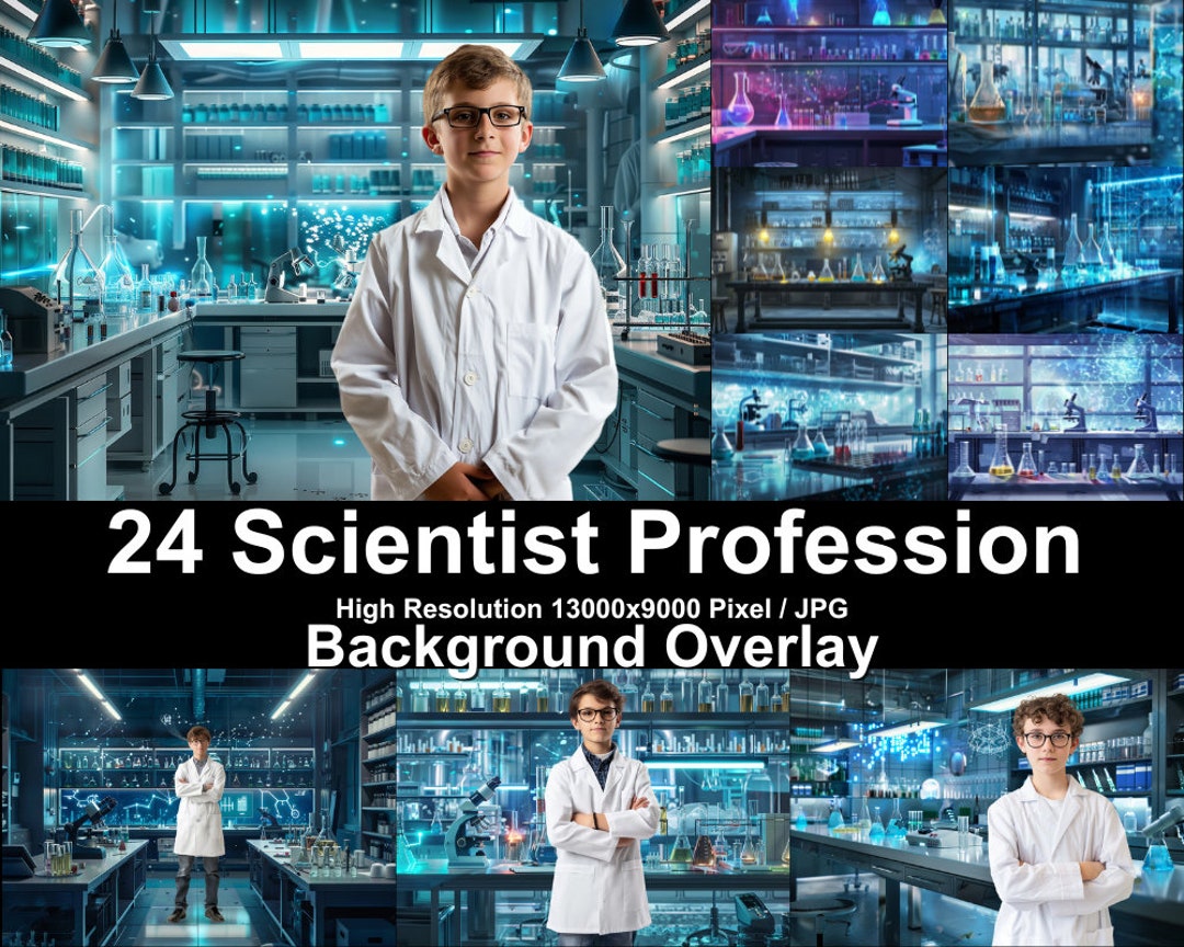 24 Scientist Laboratory Photo Backgrounds Digital Backdrops for ...
