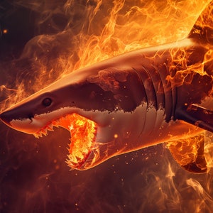 Shark Fire Pool Photo Backgrounds: Sports Photography Overlays (digital ...