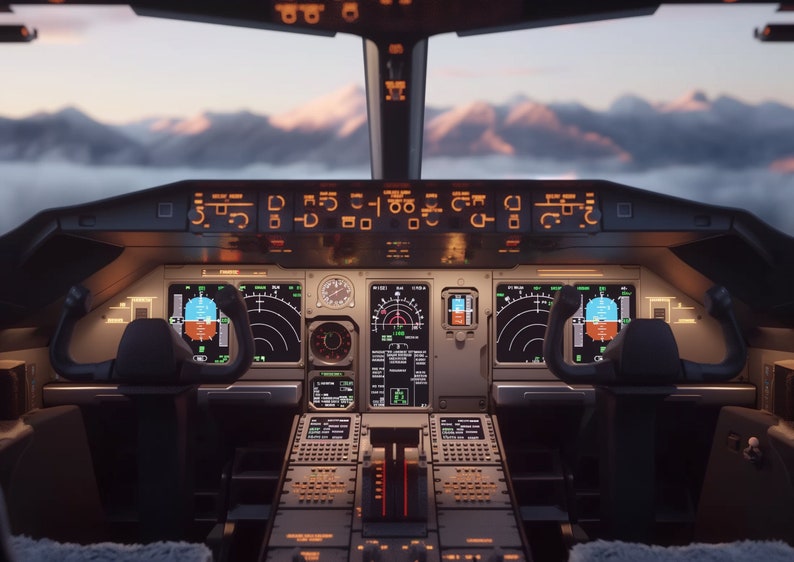 24 Pilot Cockpit View With Controls Photo Backgrounds | Digital ...