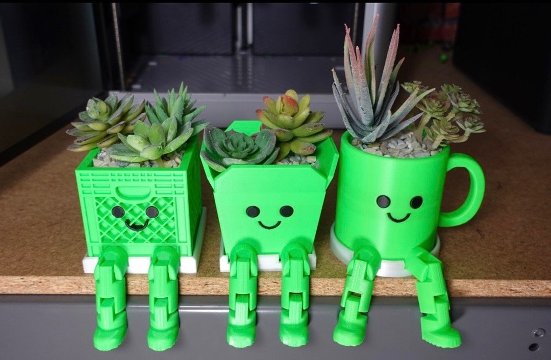 Articulating Planter Pots, mini Crate, Coffee Mug, Chinese Take Out Box ...