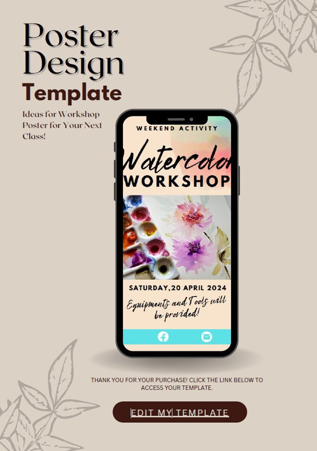 Canva Template- Poster Design_workshop - Etsy