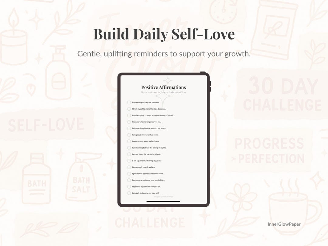 Positive Affirmations Printable | Affirmation Sheet PDF | Self-love ...