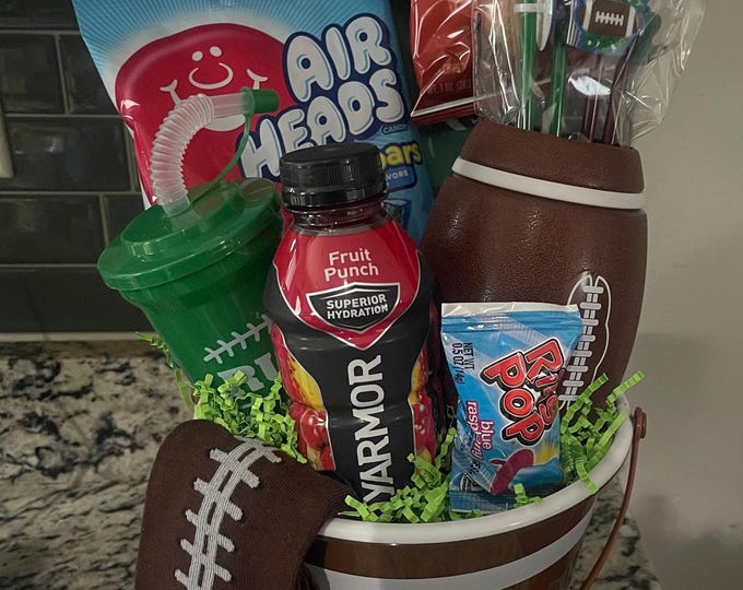Football Theme Easter Basket, Easter Gift, Kids Basket, Personalized ...