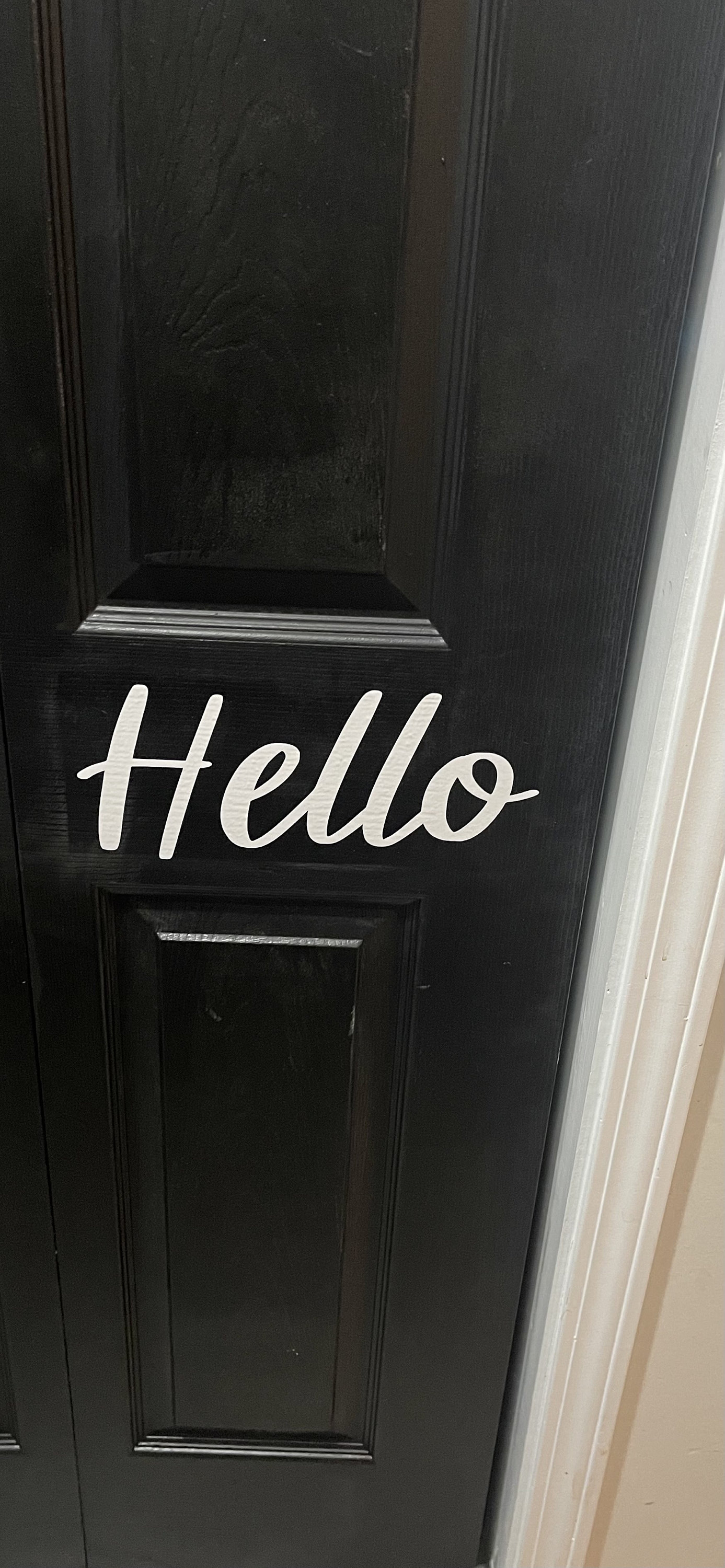 Vinyl Door Decals Linen Door Decal Welcome Door Decal Hello Door Decal ...