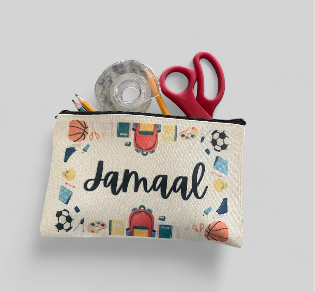 Personalized Sublimation Pencil Pouch, Permanent Logo, Canvas Pencil ...