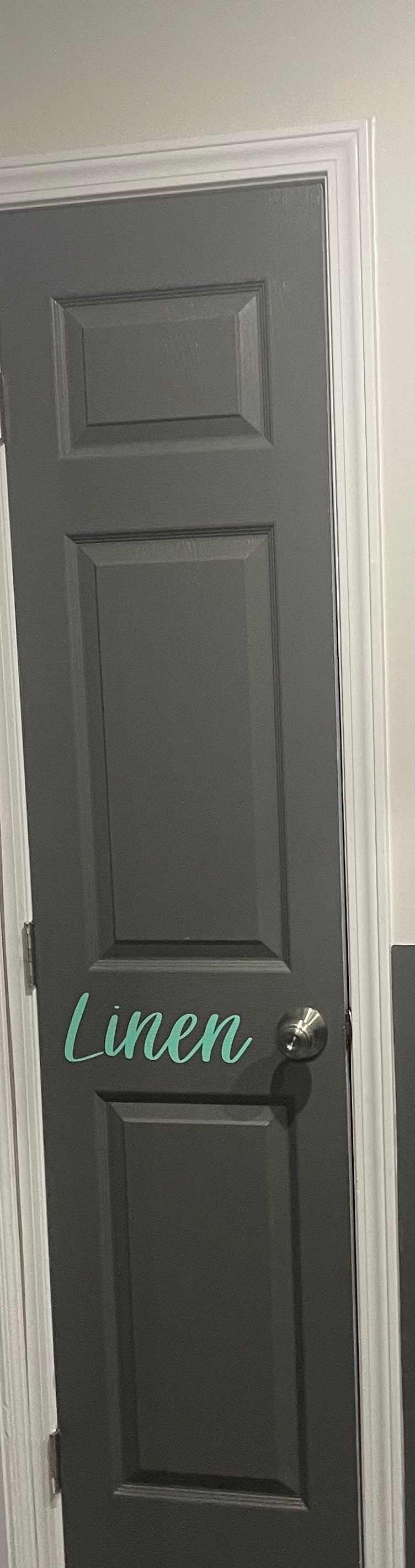 Vinyl Door Decals Linen Door Decal Welcome Door Decal Hello Door Decal ...