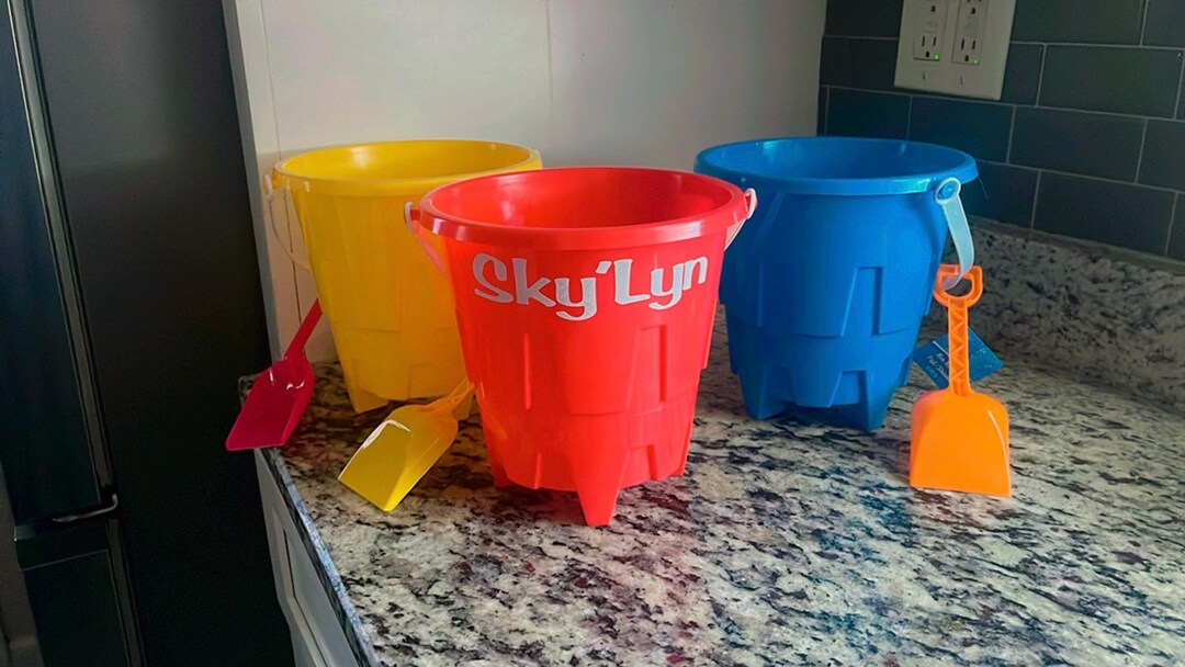 Personalized 8 Inch Sand Pail and Shovel - Etsy