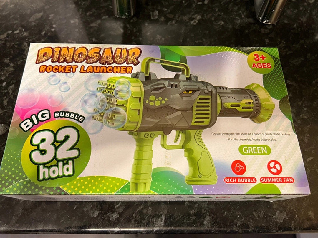 Dinosaur 32 Hole Bubble Machine - Etsy