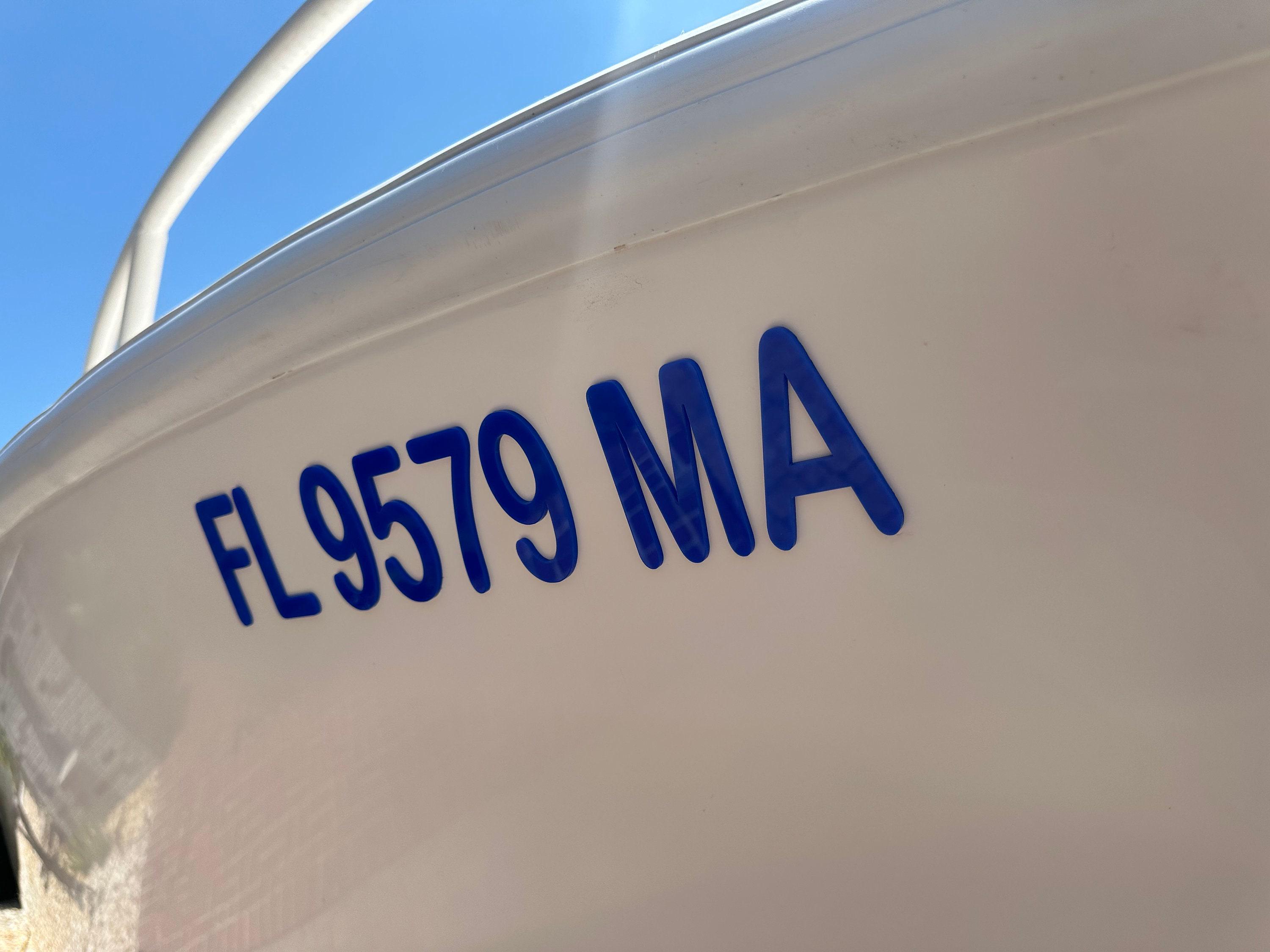 Custom Raised 3D Registration Numbers Marine Grade Modern Boat Logo ...