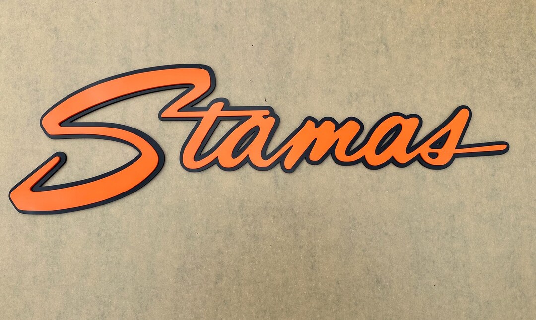 3D Raised Marine “STAMAS” 24”L X 7”H Boats Logo Decal Set With 3M Tape ...