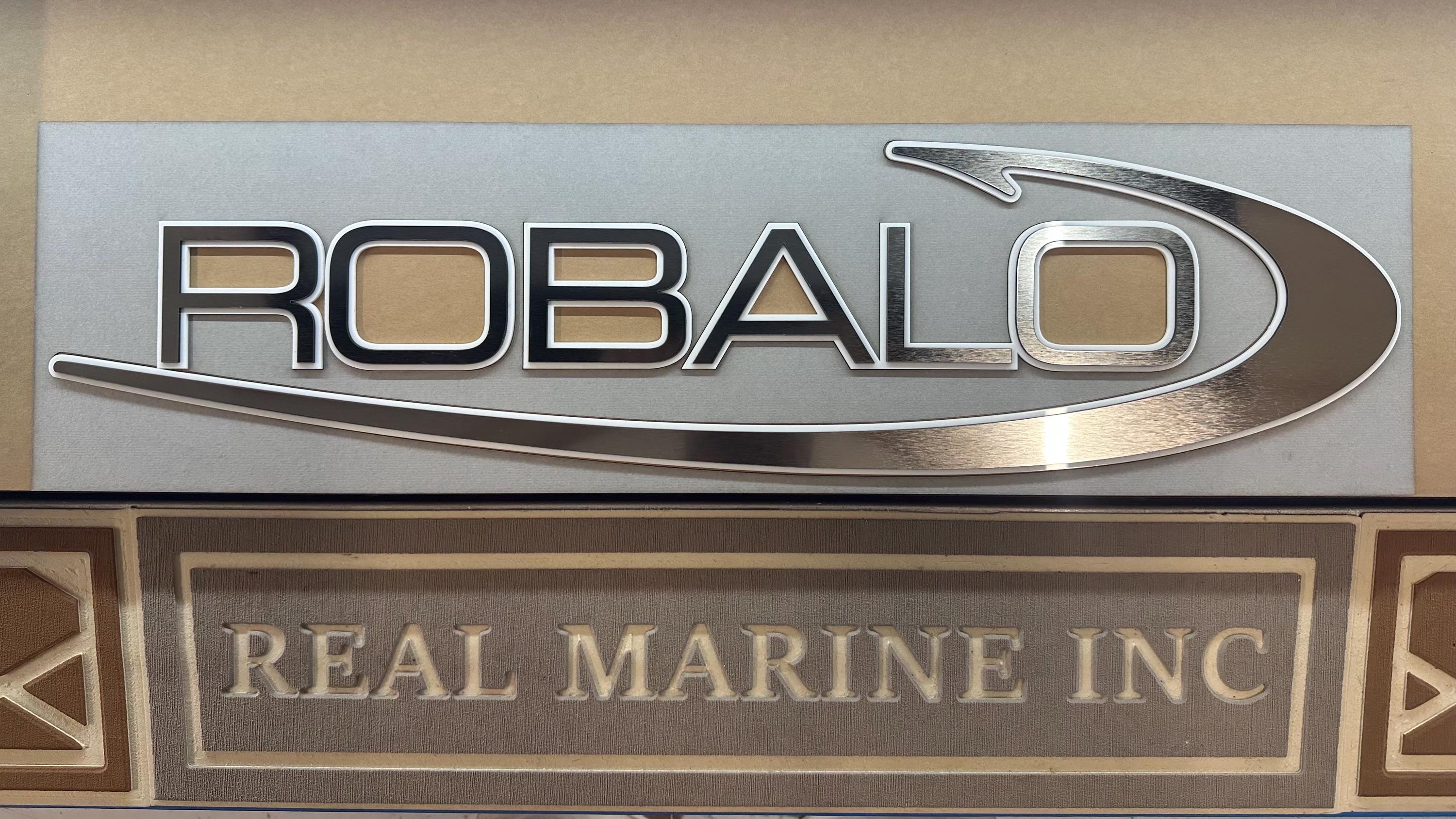 3D Raised Marine “ROBALO” 28”L X 6.8”H Modern Boat Logo Decal With 3M ...