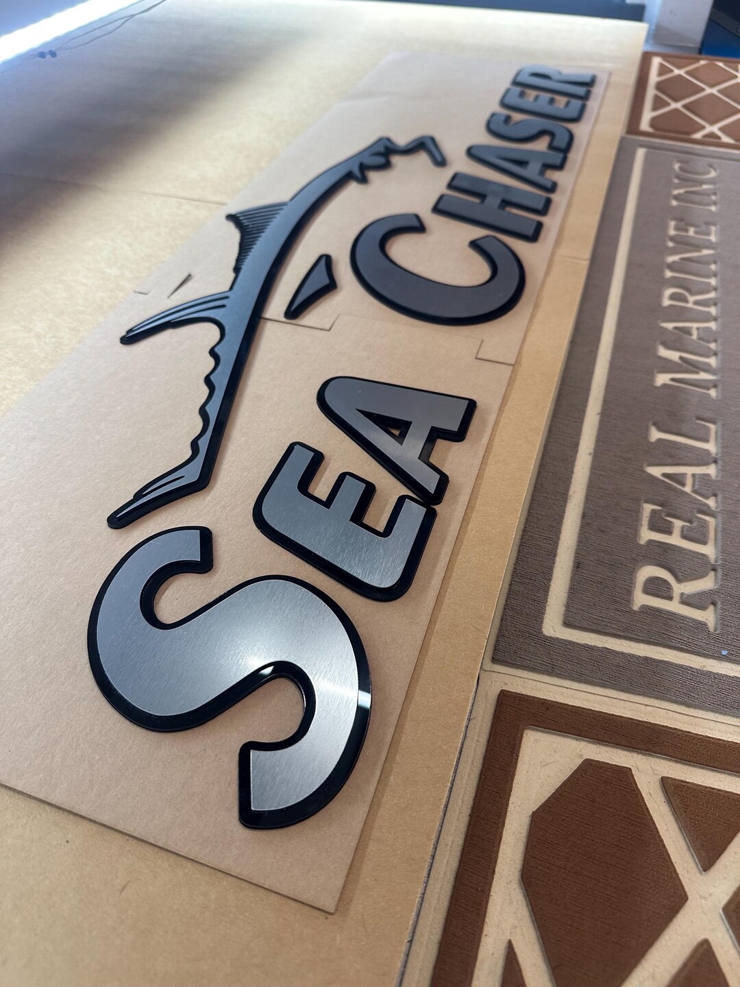 3D Marine "sea-chaser" Boat Decal With Fish, 36" Long X 10" Height ...