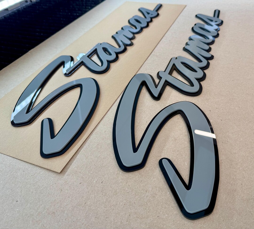 3D Raised Marine “STAMAS” 24”L X 7”H Modern Boat Logo Decal With 3M ...